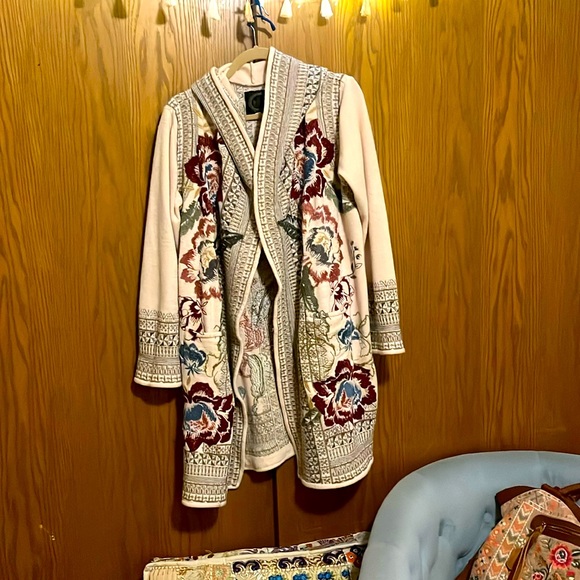 Johnny Was | Sweaters | Biya Johnny Was Embroidered Midlength Duster ...